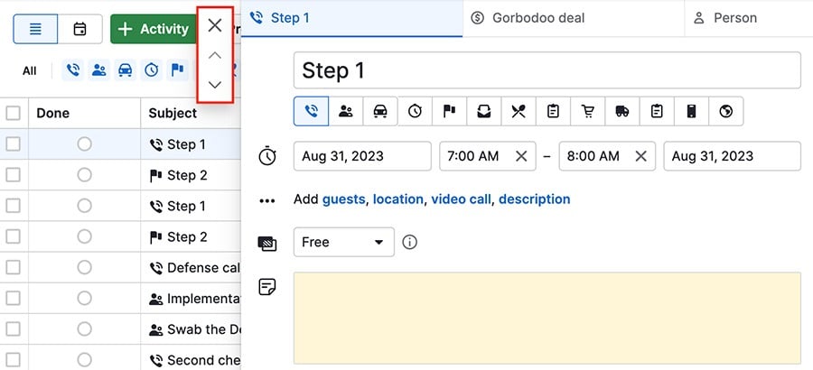 Contextual view - Knowledge Base | Pipedrive